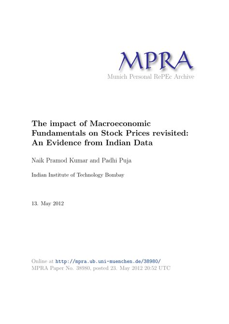 Pdf The Impact Of Macroeconomic Fundamentals On Stock Prices Revisited Evidence From Indian Data