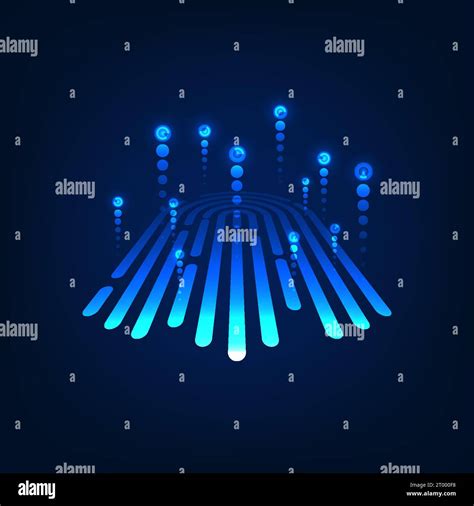 Fingerprint Scanner Information Metallurgy Technology Background Used In Identity Verification