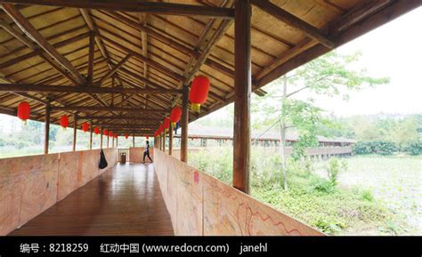 挂满红灯笼的走廊高清图片下载红动中国