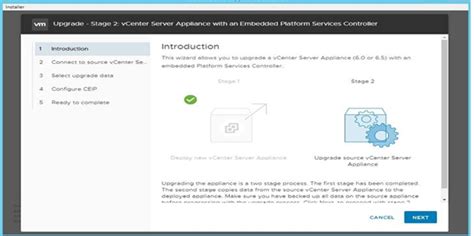 upgrading vcenter server 6 5 to vcenter server 6 7 using vcsa ui