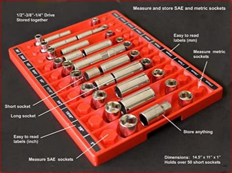 Socket Organizer For Toolboxes Find The Right Socket Easily Tool Sorter