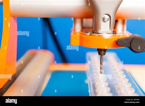 Cutter CNC Router And Plastic Parts Of Plexiglas Stock Photo Alamy
