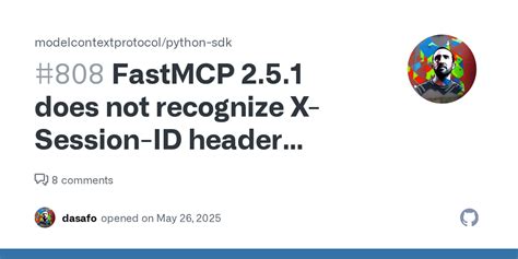 Fastmcp Does Not Recognize X Session Id Header Mcp Minimal Example Issue