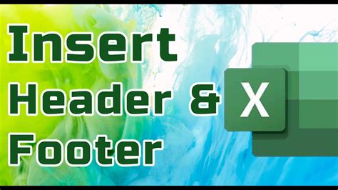 Excel Insert Header Footer Youtube