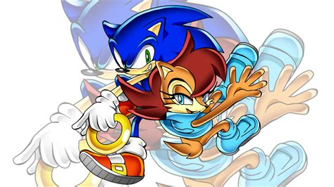 Download Sonic And Sally A Timeless Duo Wallpaper