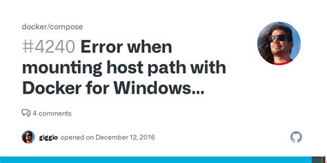 Error When Mounting Host Path With Docker For Windows When Using Different Docker Host · Issue