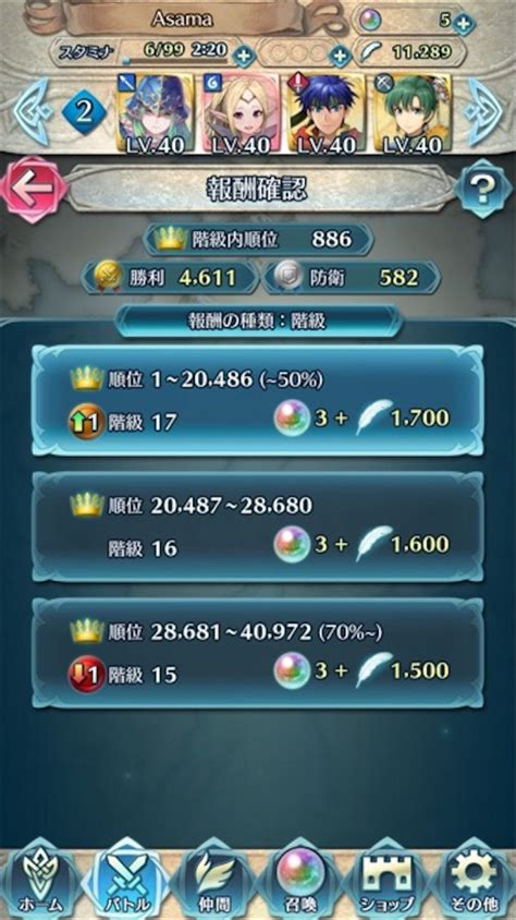 闘技場シーズン終了、十二魔将になりました まったりファイアーエムブレムヒーローズ【feh】