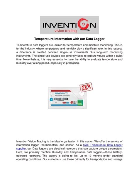PPT Temperature Information With Our Data Logger PowerPoint Presentation ID