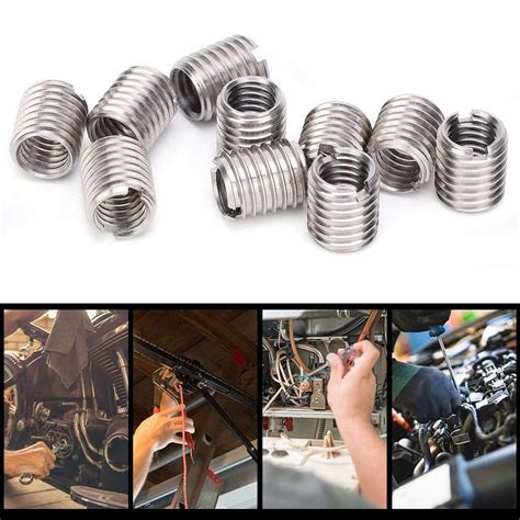 10pcs Insert Nutthread Repair Sleeve Threaded Bushing