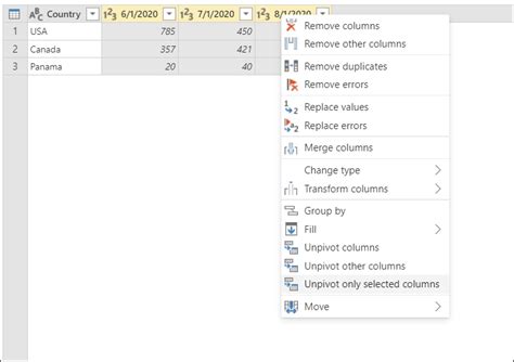 取消透视列 power query microsoft learn