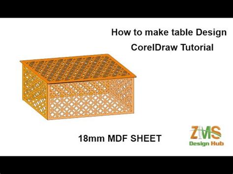 How To Make Table Dsign In CorelDraw Table Design Cnc Cutting
