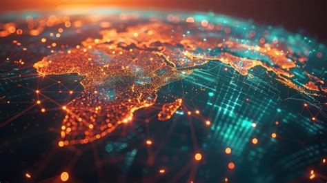 Global Connectivity Digital Networking And Worldwide Data Flow Premium Ai Generated Image