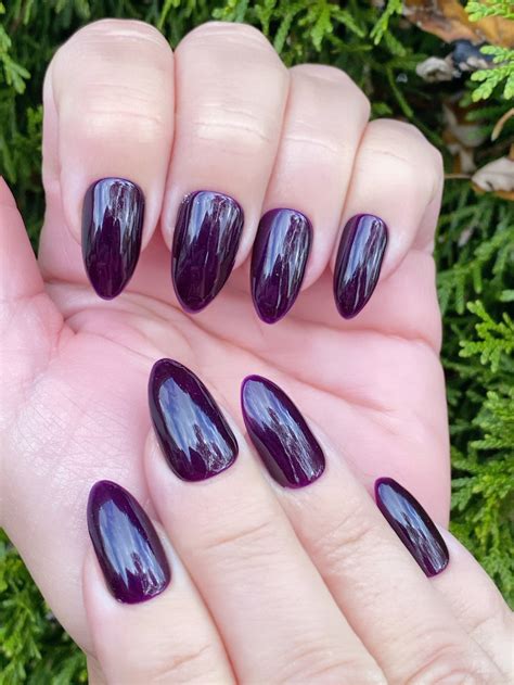 Nightfall Dark Purple Nail Polish Blackburgundy Polish Gothic