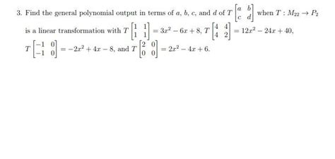 Solved A 6 3 Find The General Polynomial Output In Terms Of
