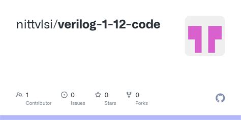 GitHub Nittvlsi Verilog Code