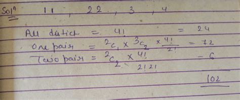 The Number Of 4 Digit Numbers Formed With The Digits 1 1 2 2 3 4
