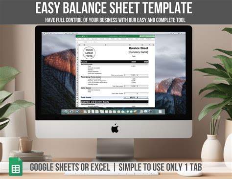 Editable Balance Sheet Excel Spreadsheet For Excel And Google Sheets Simple And Effective
