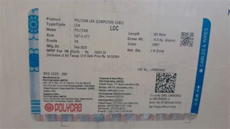 Polycab Cat 6 Utp Cable At ₹ 6850box Cat 6 Cable In New Delhi Id