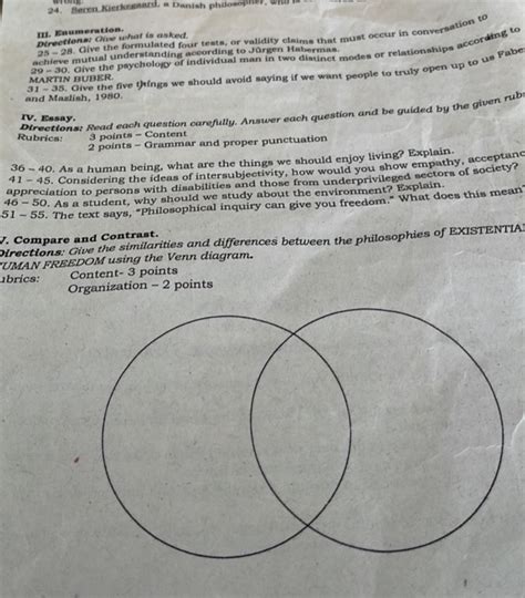 Iii Enumeration Directions Give What Is Studyx
