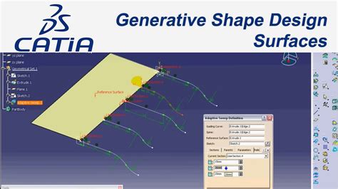 Catia V5 Eğitim 36 Tutorial Generative Shape Design Surfaces Youtube