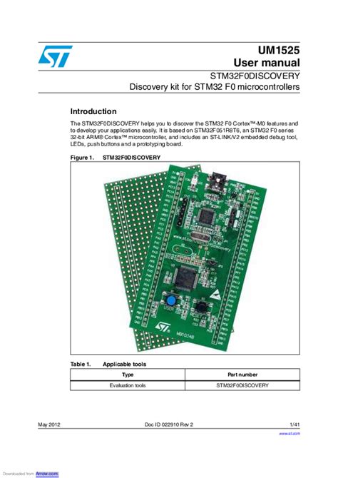 Stm32f0discovery User Manual Overview Features And Hardware Layout
