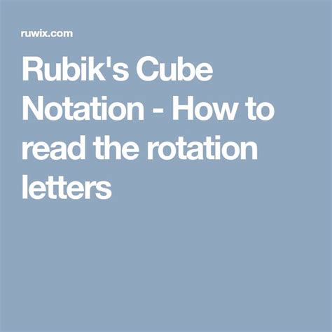 rubik s cube notation how to read the rotation letters rubiks cube