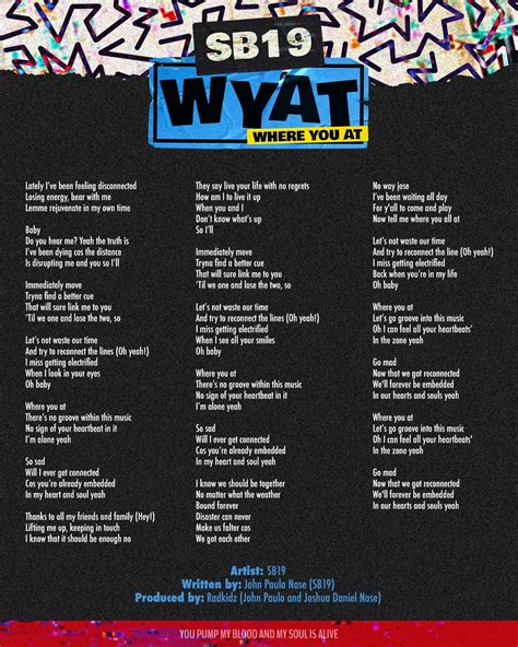 Sb19 Lyrics You Say We Gotchu Time To Get Your
