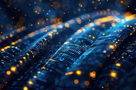 Illuminated Digital Patterns Abstract Representation Of Data Flow With Glowing Lights And