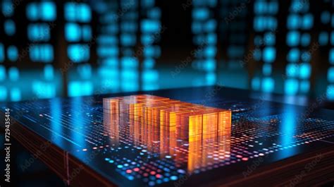 Big Data Visualization Stock Market Graph And Bar Chart Price Display
