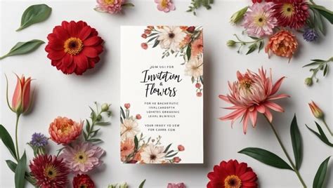 Floral Arrangement With Assorted Colorful Flowers And Greenery On A