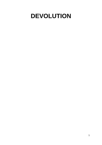 Devolution Teaching Resources