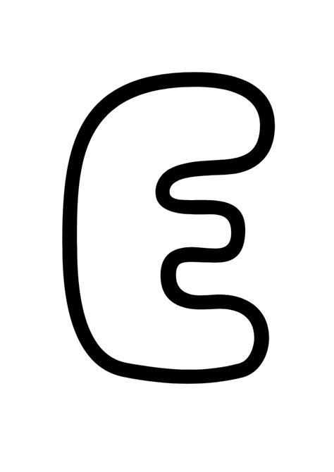 Bubble Letter E Firstworksheets