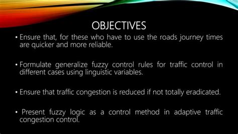 Review Of Fuzzy Microscopic Traffic Model Ppt