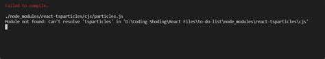 Can T Resolve Tsparticle In Node Modules React Tsparticles Cjs Issue 1785 Tsparticles