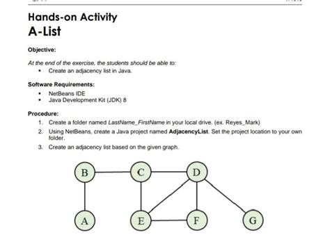 Solved Hands On Activity A List Objective At The End Of The