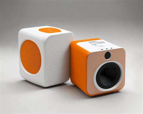 Premium Ai Image 3d Square Speaker Audio