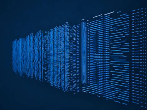 Premium Photo Blue Digital Binary Data On Computer Screen Background