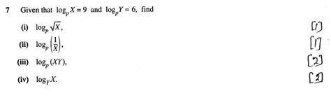 Solved Given that log X and log₂Y find i log Chegg com