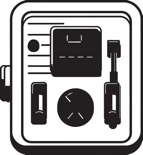 Sophisticated Vector Artwork Of A Residential Current Meter Emphasizing