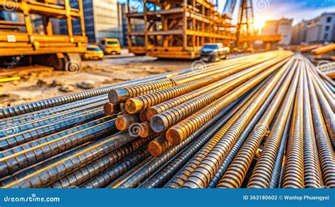 Reinforcement Bar Rebar Ribbed Metal Rod Contour Outline Line Icon Black Color Vector