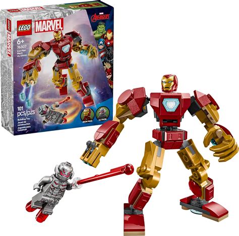 Lego Marvel Iron Man Mech Vs Ultron Juego De Juguetes De