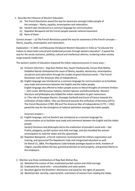 ICSE X HISTORY QUESTIONNAIRE Notes LearnPick India