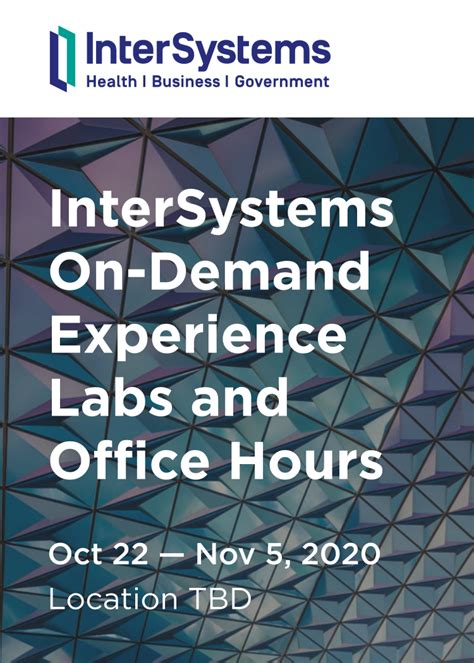 intersystems on demand experience labs and office hours