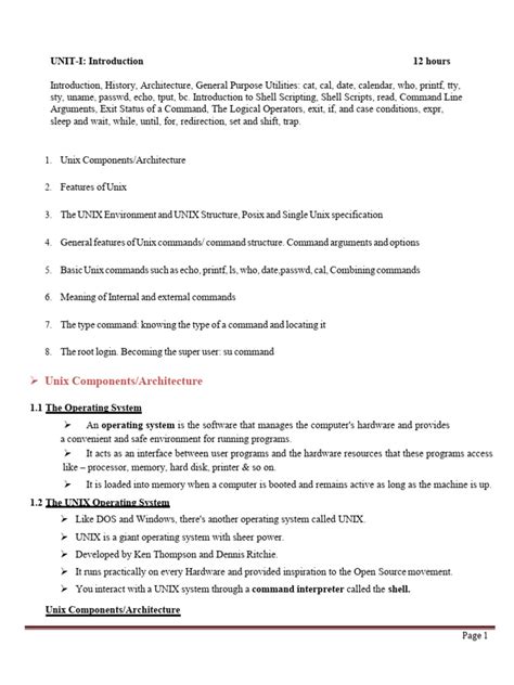 Unix Unit1 Pdf Process Computing Kernel Operating System