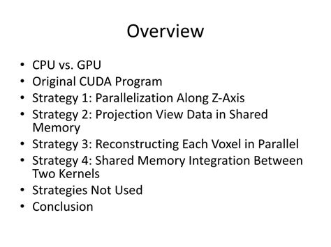 Ppt Back Projection On Gpu Improving The Performance Powerpoint