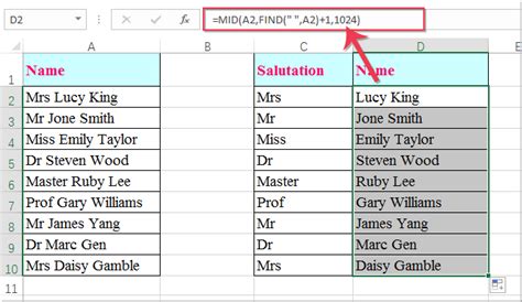 How To Remove Salutations From Names Cells In Excel