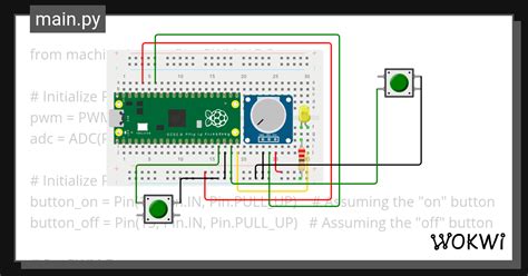 Raspberry Pi Pico Controlling LED Brightness Using Pot Copy Wokwi ESP STM Arduino Simulator