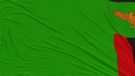 Zambia Flag Cloth Removing From Screen Intro 3d Rendering Chroma Key Luma Matte 20226921