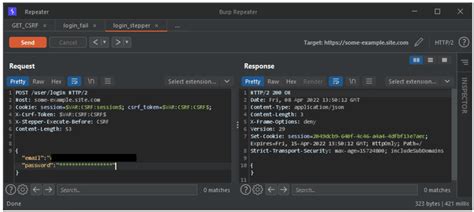 auditing an app protected by a csrf token with stepper