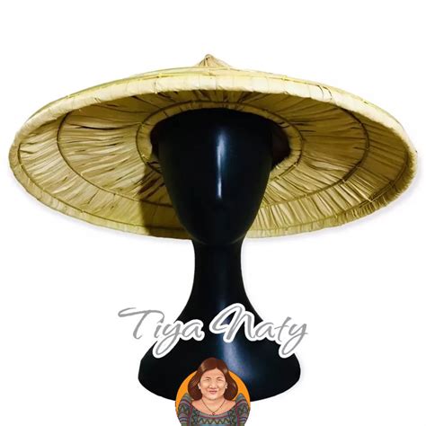 Tiya Naty Native Salakot Nipa Farmer Hat Buwan Ng Wika Traditional Brimmed Hat Handwoven Bicol